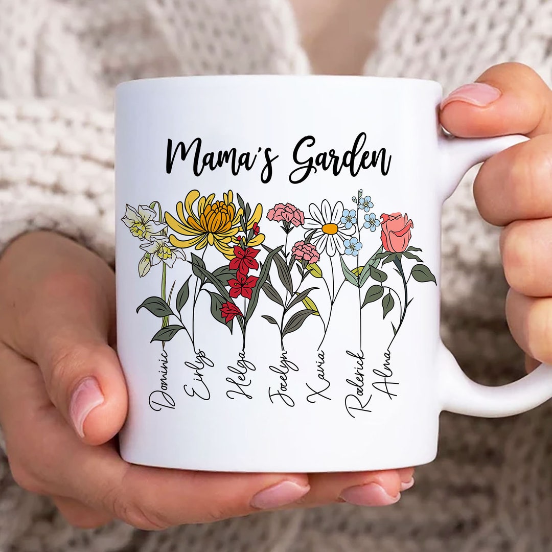 Custom Floral Mom Mug Wrap, Mothers Day 11oz & 15oz Mug Template, Mama ...