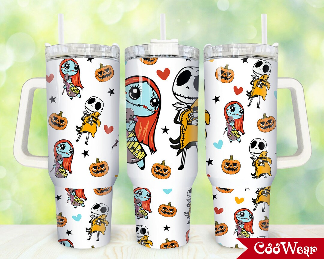 Movies Characters 40oz Tumbler Wrap Png, Halloween Characters 2 Pieces ...