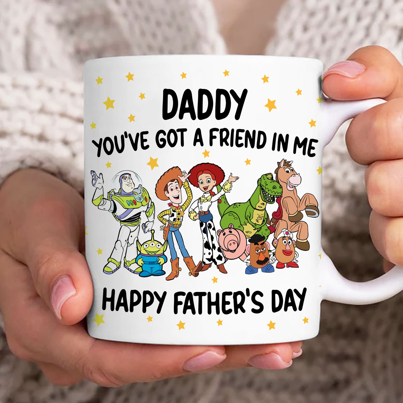 Daddy 11oz Mug Wrap, Best Dad 11oz Mug Template, Cartoon Dad 11oz Mug ...