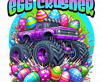 Monster Truck Easter Cartoon Png, Cartoon Easter Png, Happy Easter Day ...