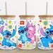 Cartoon Characters 16oz Glass Can Wrap, Cartoon 16 Oz Glass Can Png, 16 ...