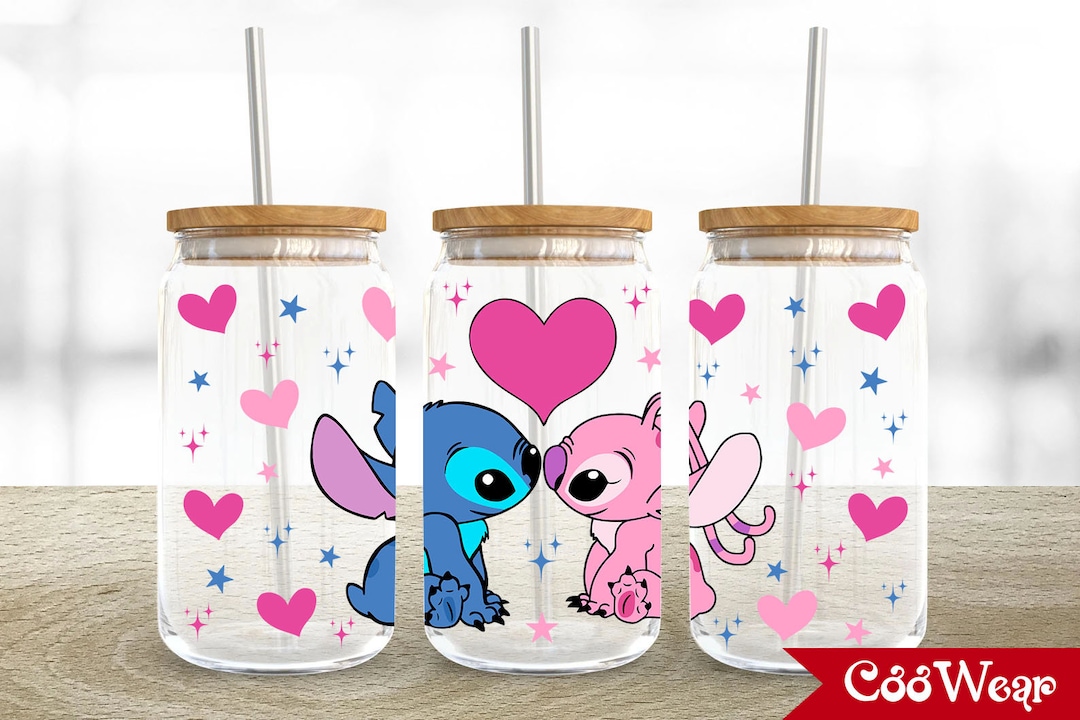 Cartoon Characters 16oz Glass Can Wrap, Cartoon Halloween 16 Oz Glass ...