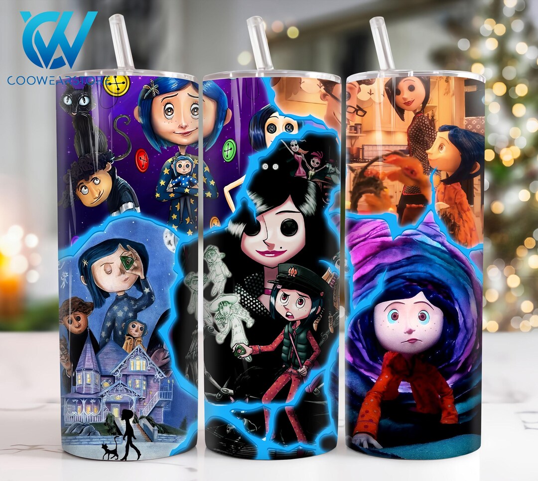 Movies Horror Characters 20 Oz Skinny Tumbler Wrap, Halloween Movies ...