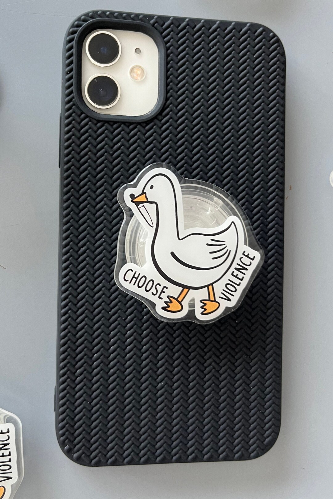Choose Violence Pop Socket Murder Goose With Knife Phone - Etsy
