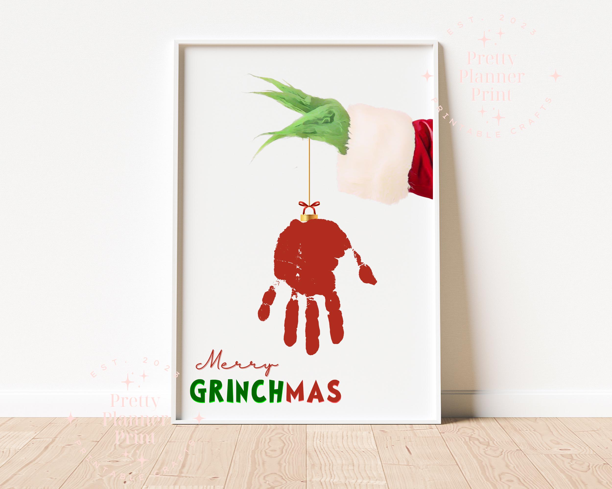 Merry Grinchmas Handprint Art | Grinch Christmas Crafts Keepsake ...
