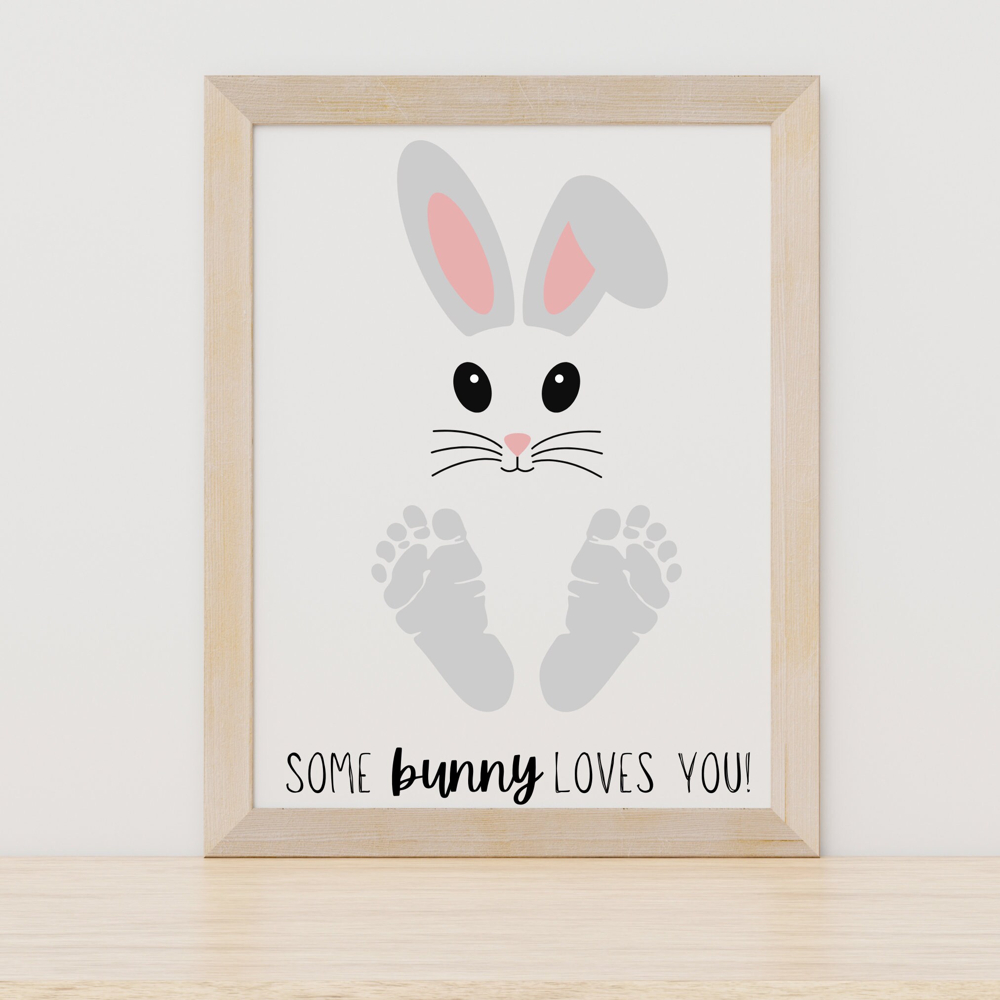 Easter Printable | "some-bunny Loves You" | Kids' Footprint Keepsake ...