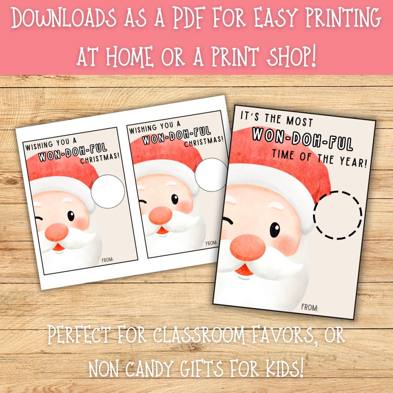 Christmas Gift Tag Printable | Classroom Favors | Christmas Play Doh ...