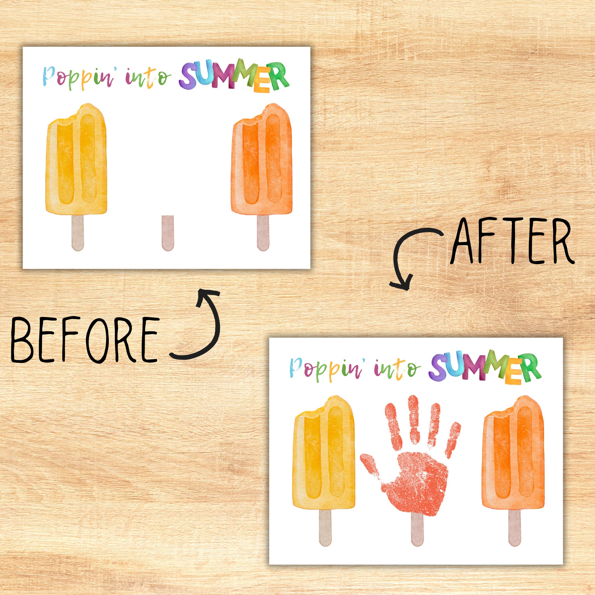 Summer Popsicle Handprint Art | Popsicle Art for Kids Craft ...