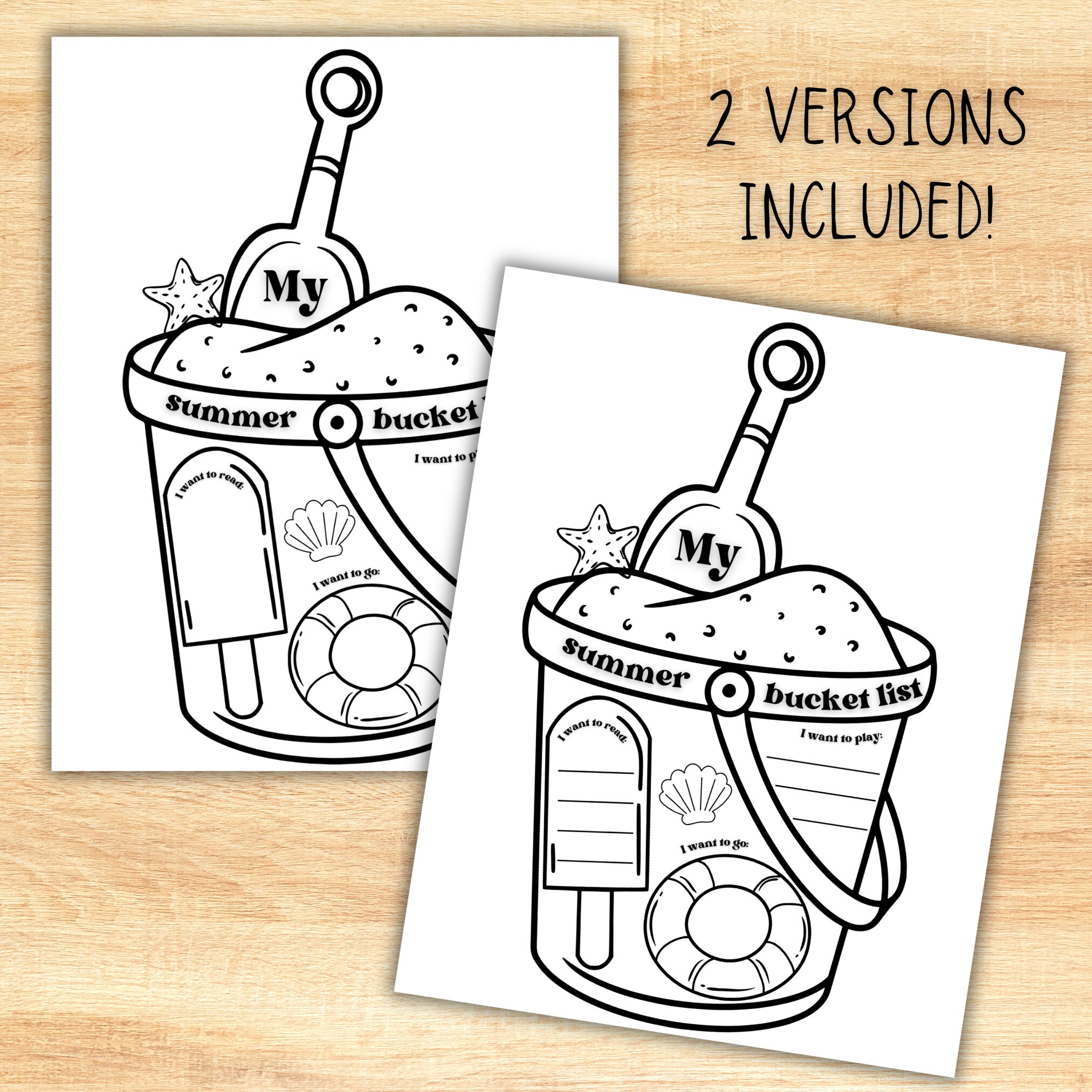 Sand Bucket Coloring Page