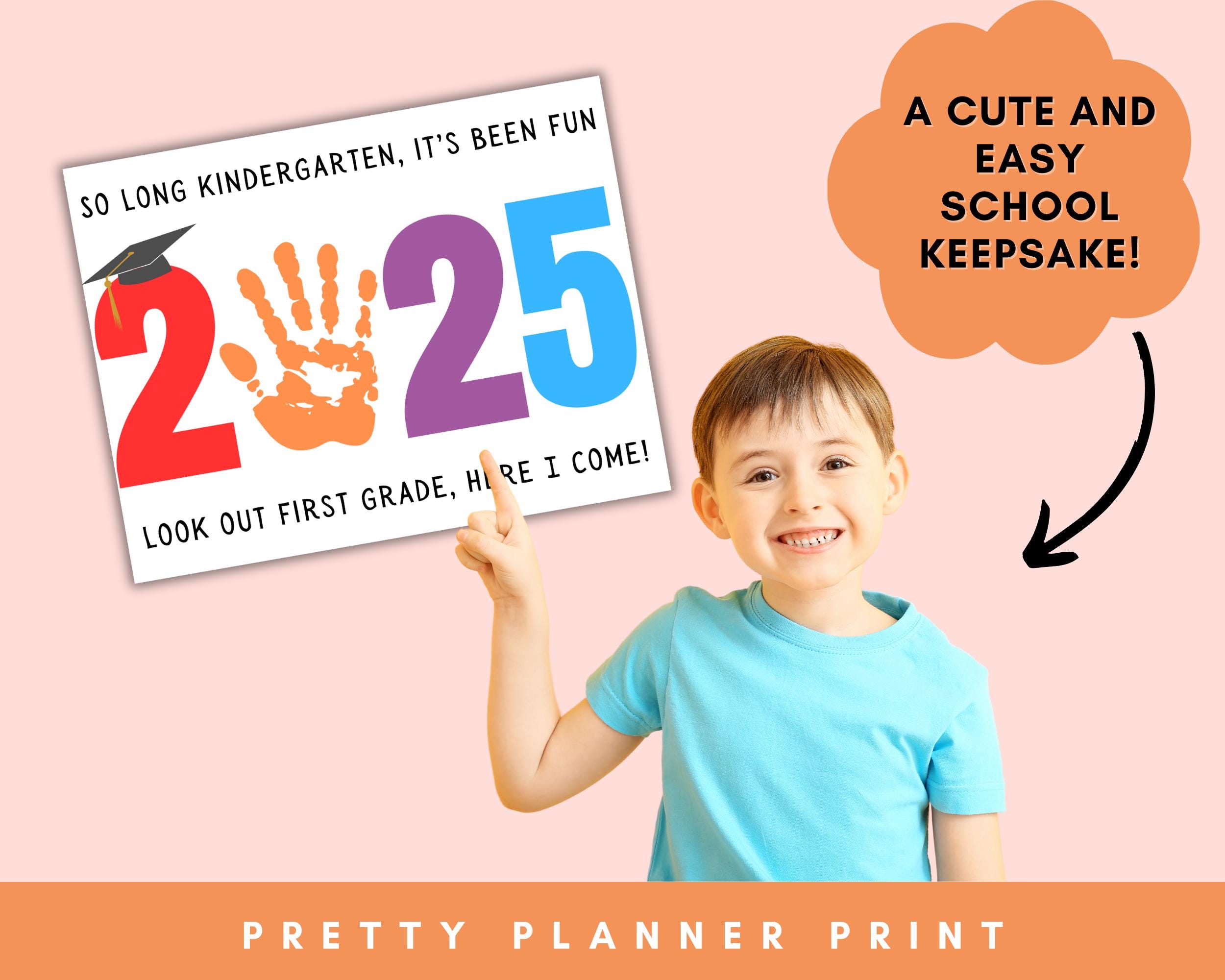 Kindergarten Graduation Handprint Art | Last Day of School Child ...
