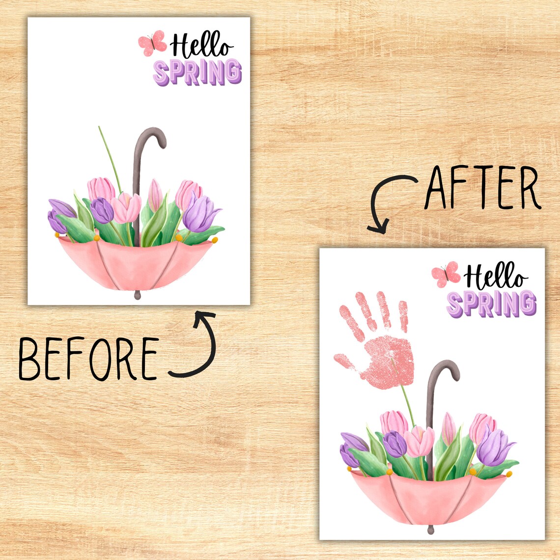 Hello Spring Craft April Showers Bring May Flowers Handprint Art ...