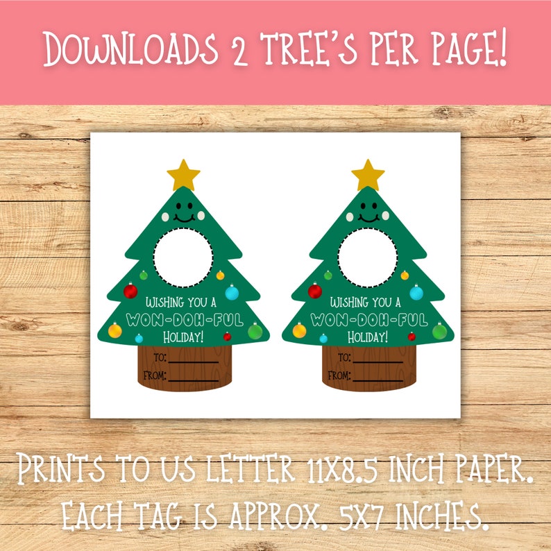 Christmas Gift Tag Printable | Classroom Favors | Christmas Play Doh ...