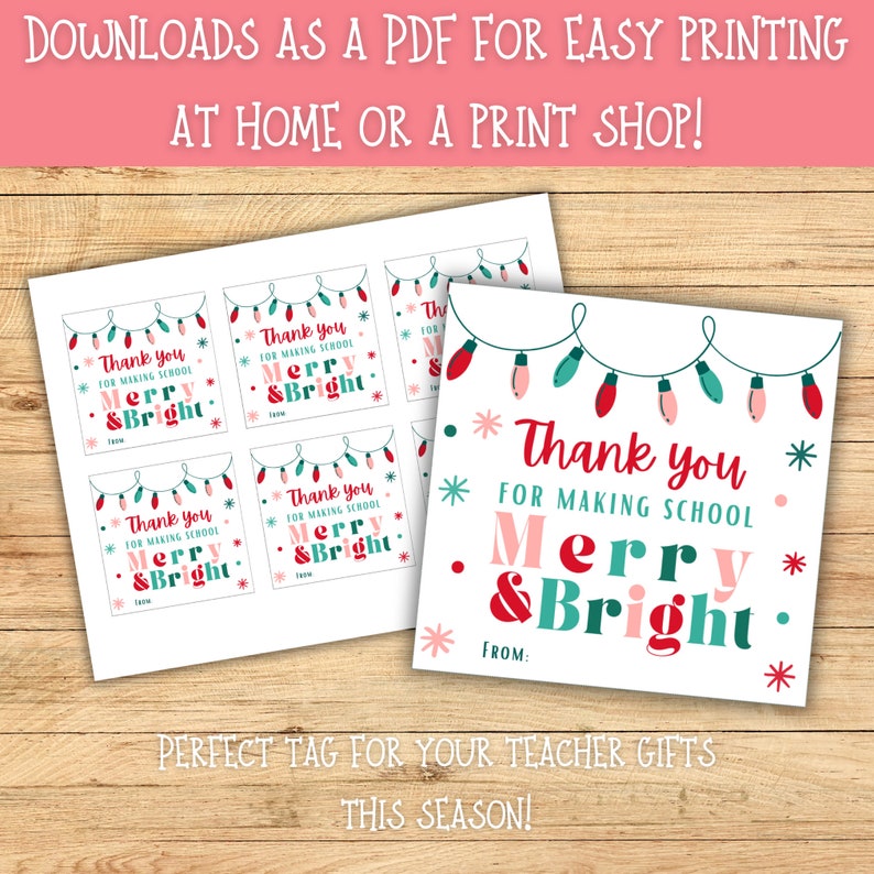 Christmas Gift Tags Printable | Merry Christmas Gift Tag | Christmas ...