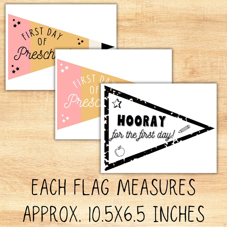 Back to School Sign Printable | First Day of School Pennant Flags ...