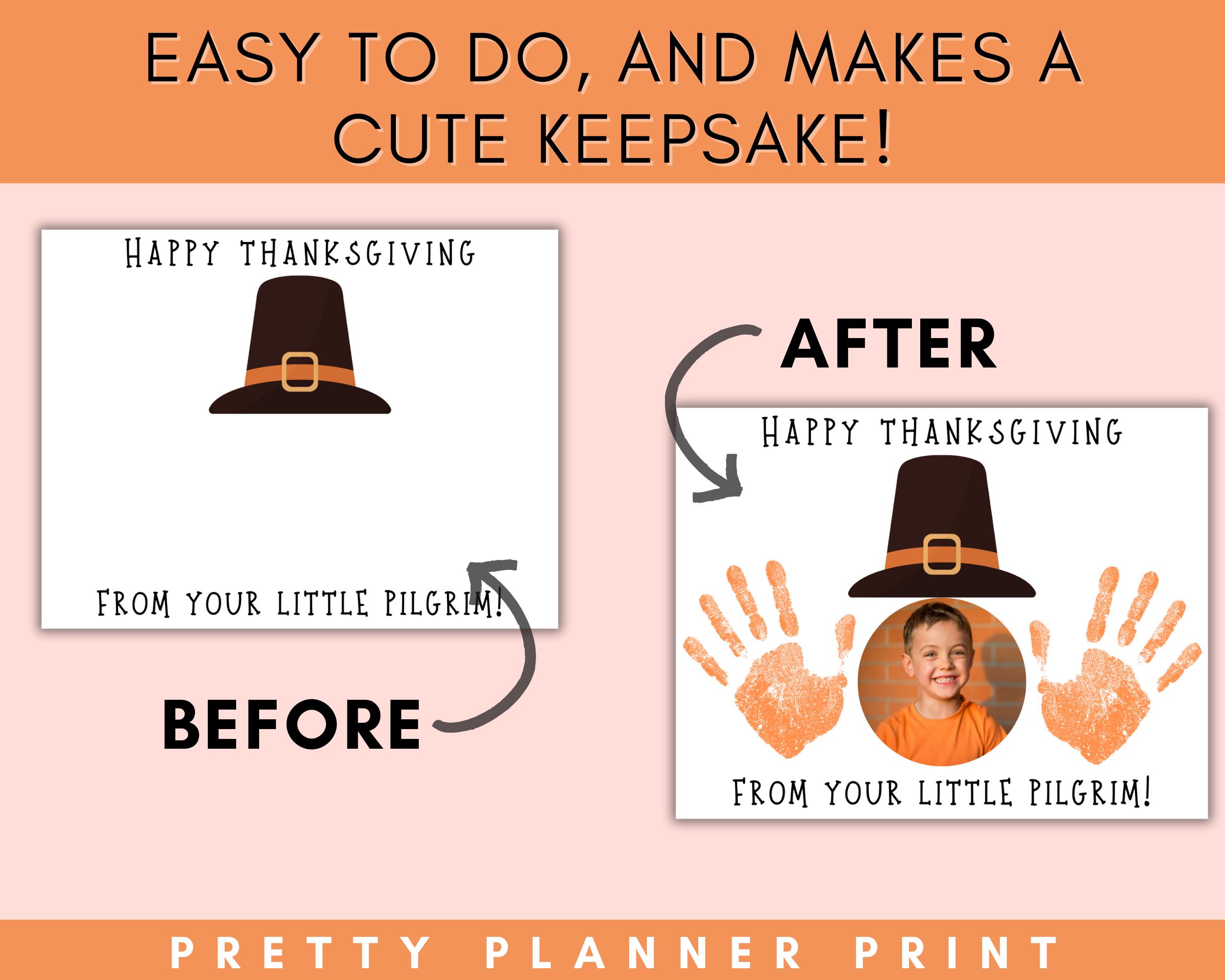 Preschool Thanksgiving Pilgrim Craft | First Thanksgiving Keepsake ...