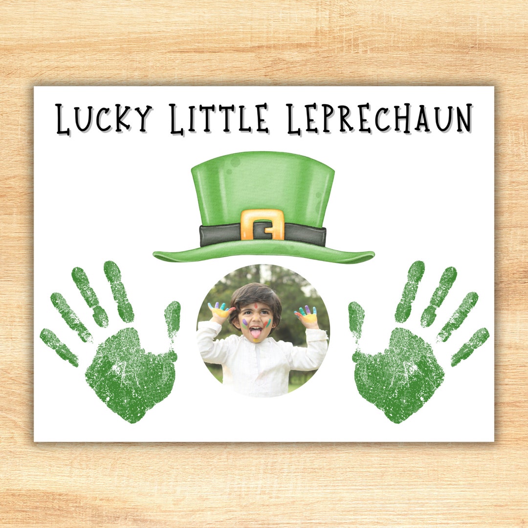Leprechaun St. Patrick's Day Printable | Kids' Footprint Keepsake ...