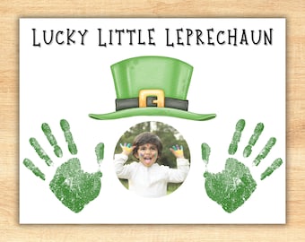 Leprechaun St. Patrick's Day Printable Kids' Handprint Keepsake Teacher ...