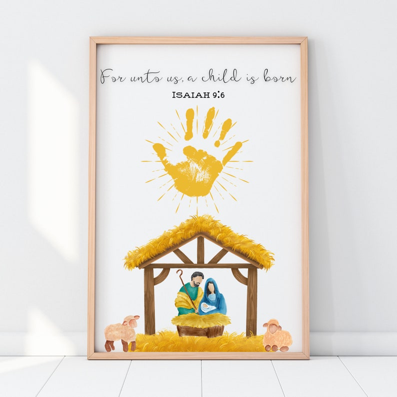 Nativity Printable | Baby Handprint | Nativity Story | Child Handprint ...