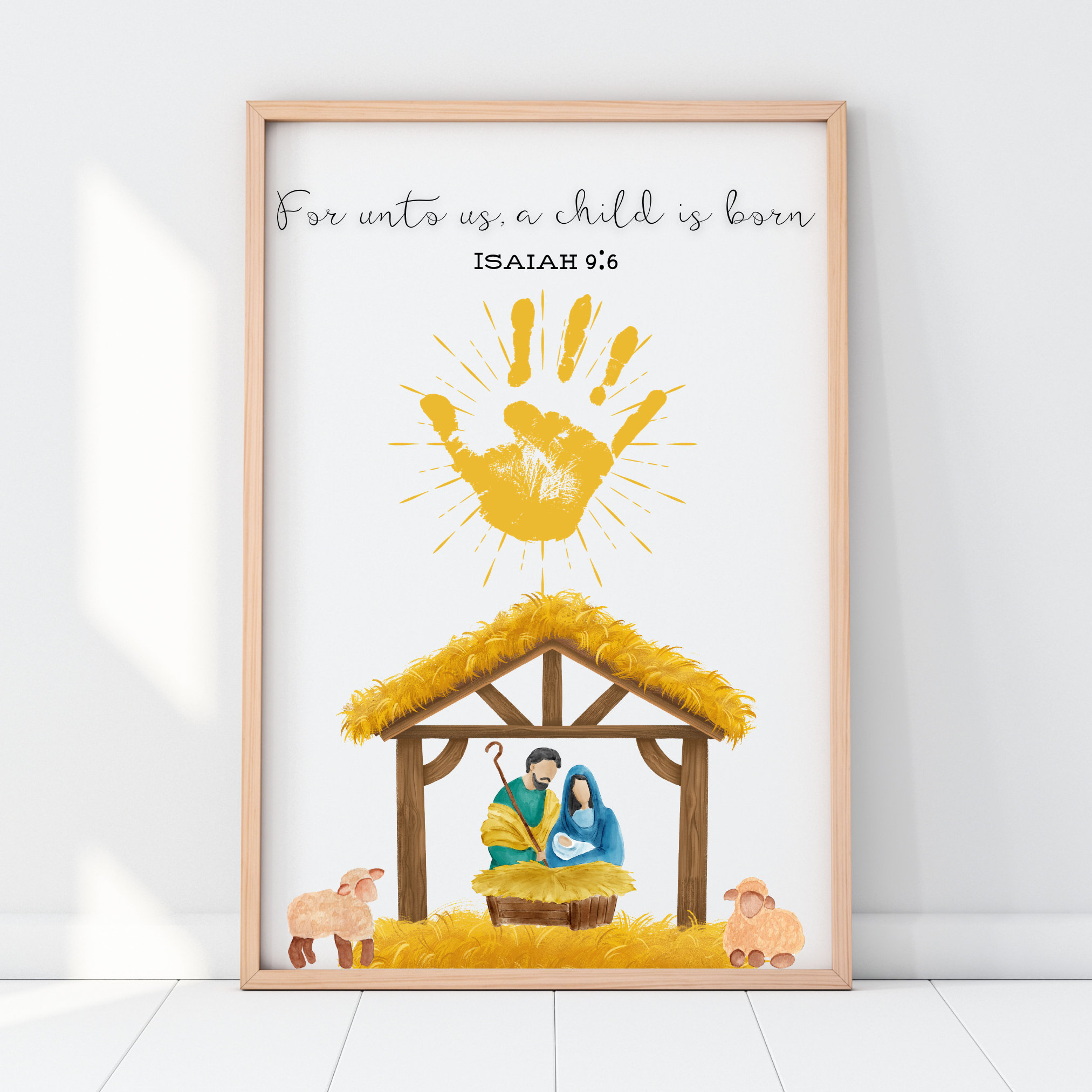 Nativity Printable | Baby Handprint | Nativity Story | Child Handprint ...