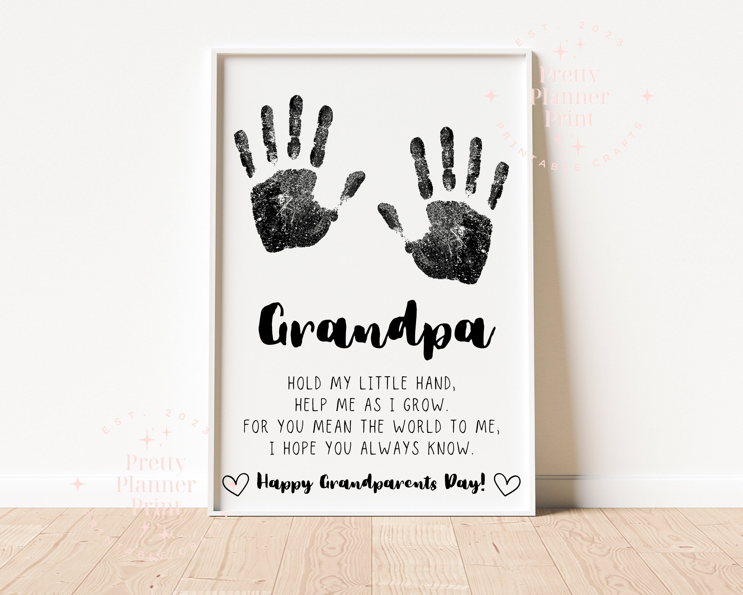 Grandparents Day Handprint Art | Grandparent Gift Keepsake | Gift for ...