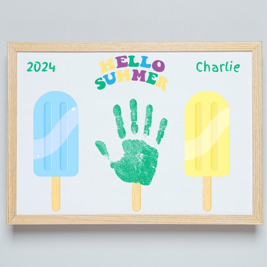 Summer Popsicle Handprint Art | Popsicle Art for Kids Craft ...