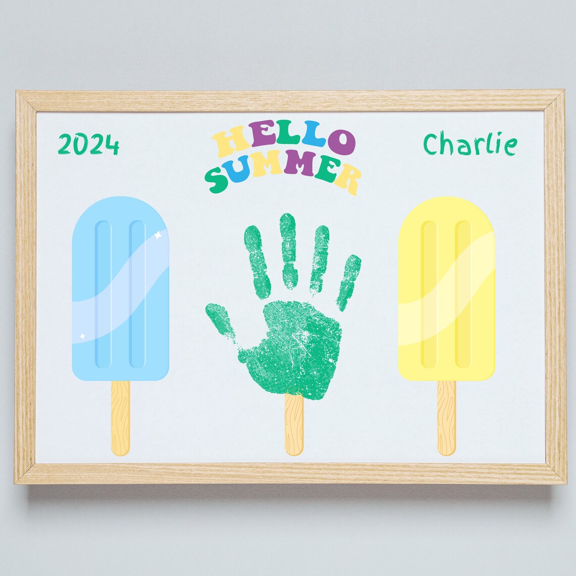 Summer Popsicle Handprint Art | Popsicle Art for Kids Craft ...