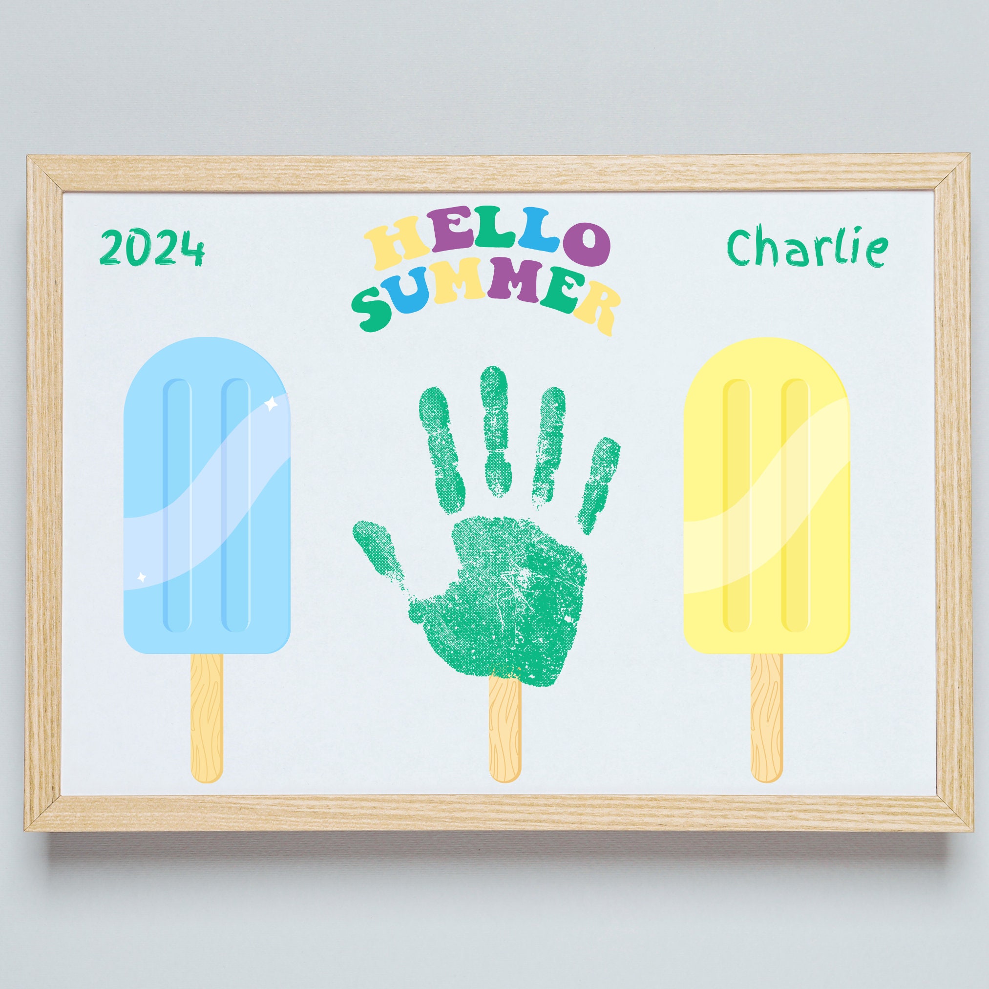 Summer Popsicle Handprint Art | Popsicle Art for Kids Craft ...