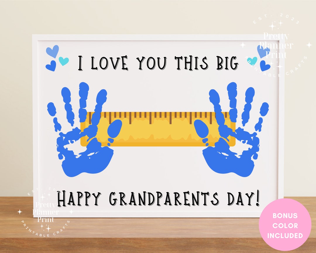 Grandparents Day Handprint Art | Grandparent Gift Keepsake | Gift for ...