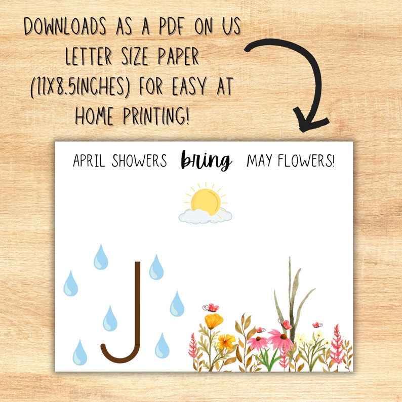 April Showers Bring May Flowers Craft | Handprint Art | Baby Handprint ...