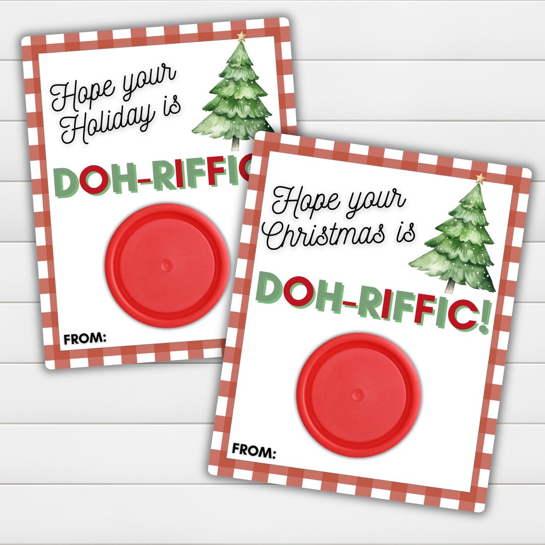 Christmas Gift Tag Printable | Classroom Favors | Christmas Play Doh ...