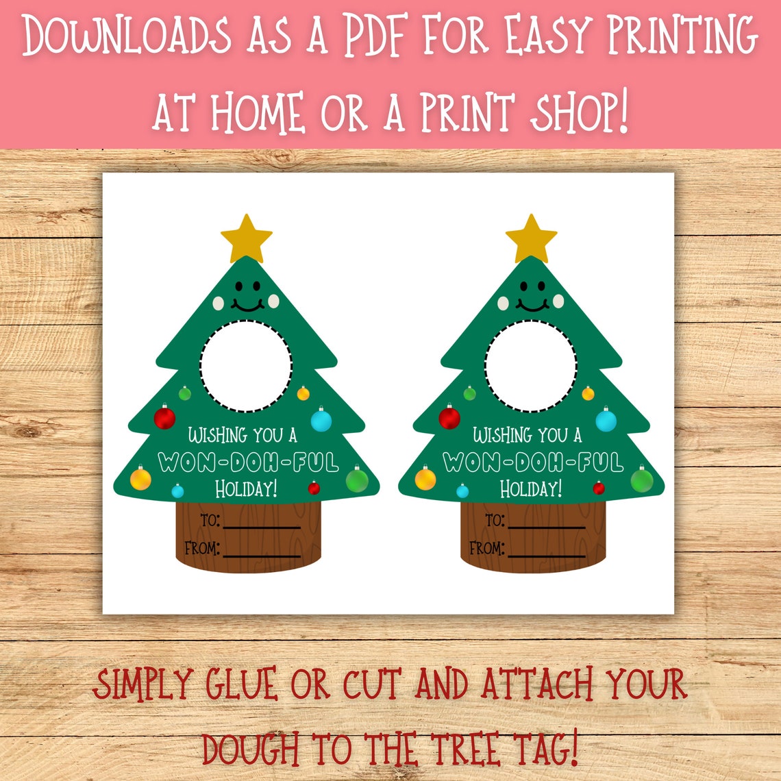 Christmas Gift Tag Printable | Classroom Favors | Christmas Play Doh ...