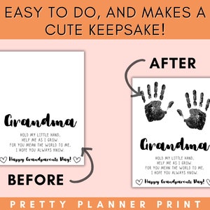 Grandparents Day Handprint Art | Grandparent Gift Keepsake | Gift for ...