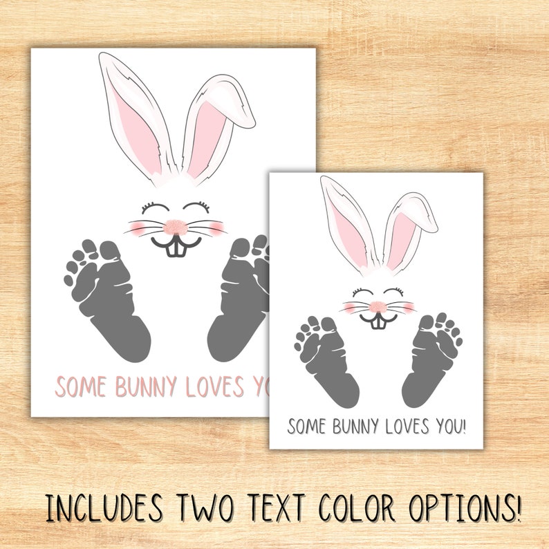 Easter Printable | Some-bunny Loves You | Kids' Footprint Keepsake ...