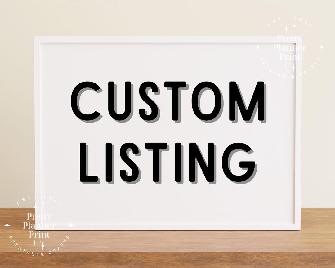 CUSTOM LISTING - Etsy