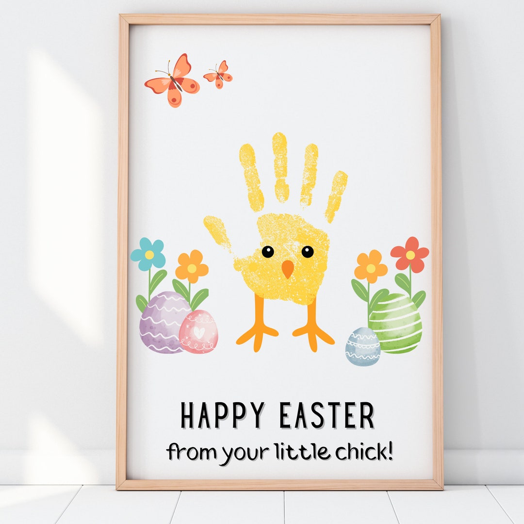 Easter Egg Chick | Handprint Art | Happy Easter 5 Minute Crafts | Baby ...