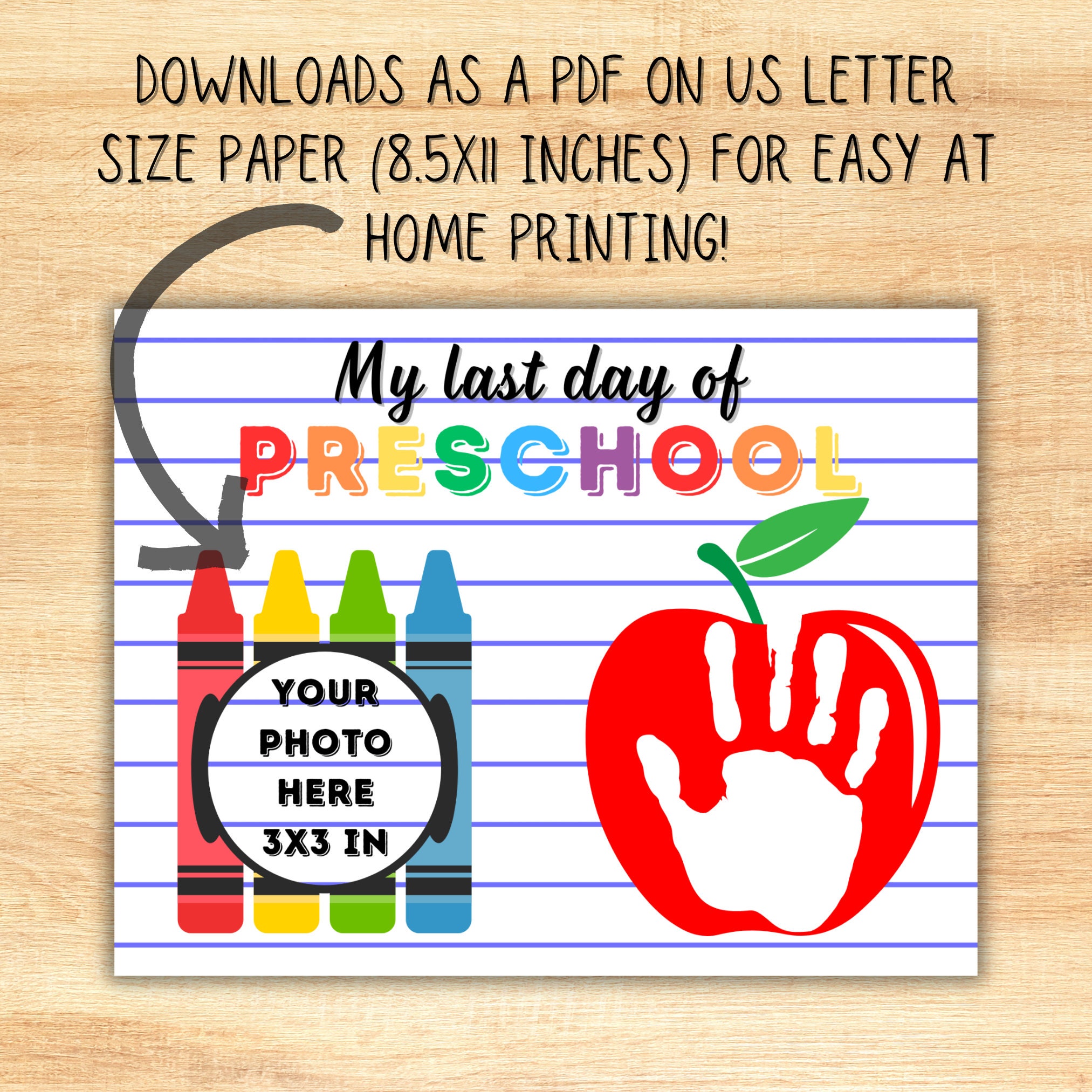 School Handprint Art Craft | First Day of School | Last Day of School ...