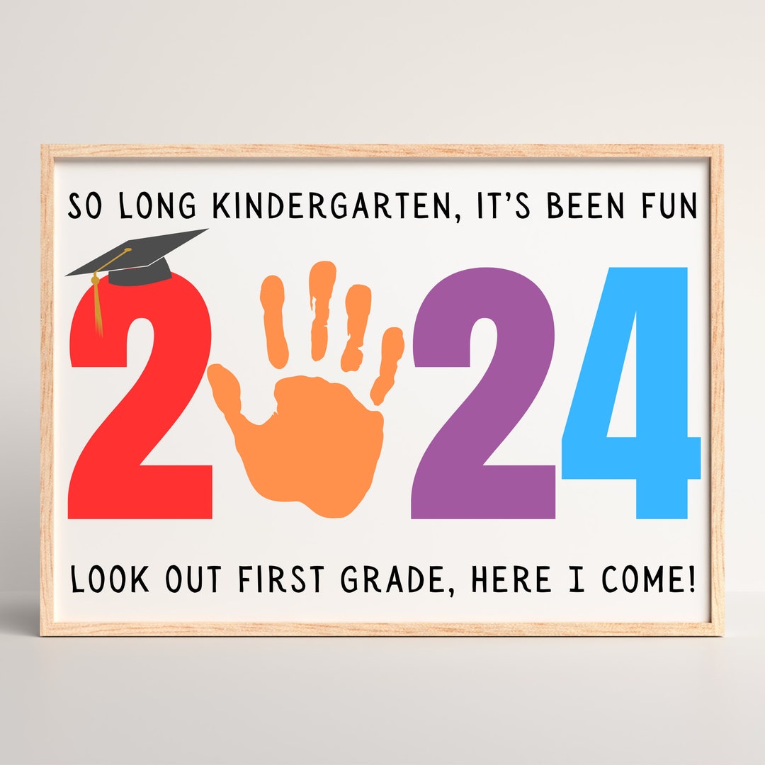 Kindergarten Graduation Handprint Art | Last Day of School Child ...