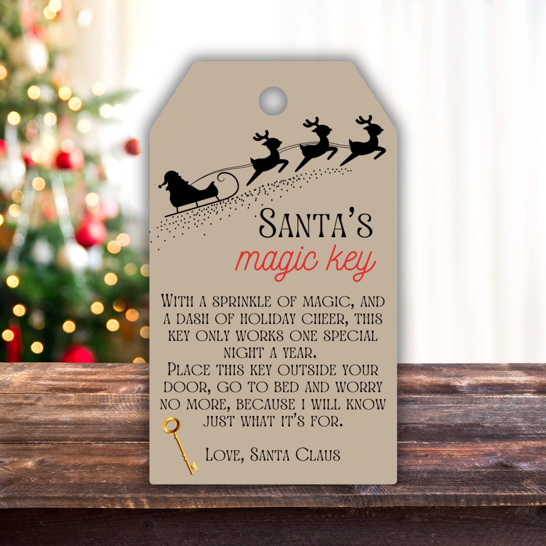 Santas Magic Key | Santa Gift Tag | Christmas Gift Tags Printable ...