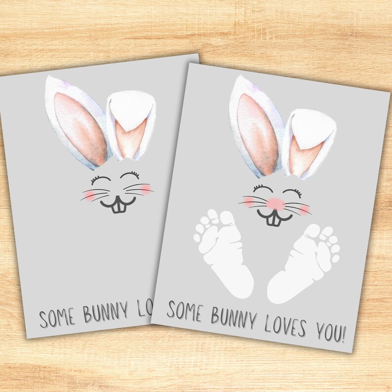 Easter Bunny Craft | Preschool Footprint Keepsake | Kindergarten Kids ...