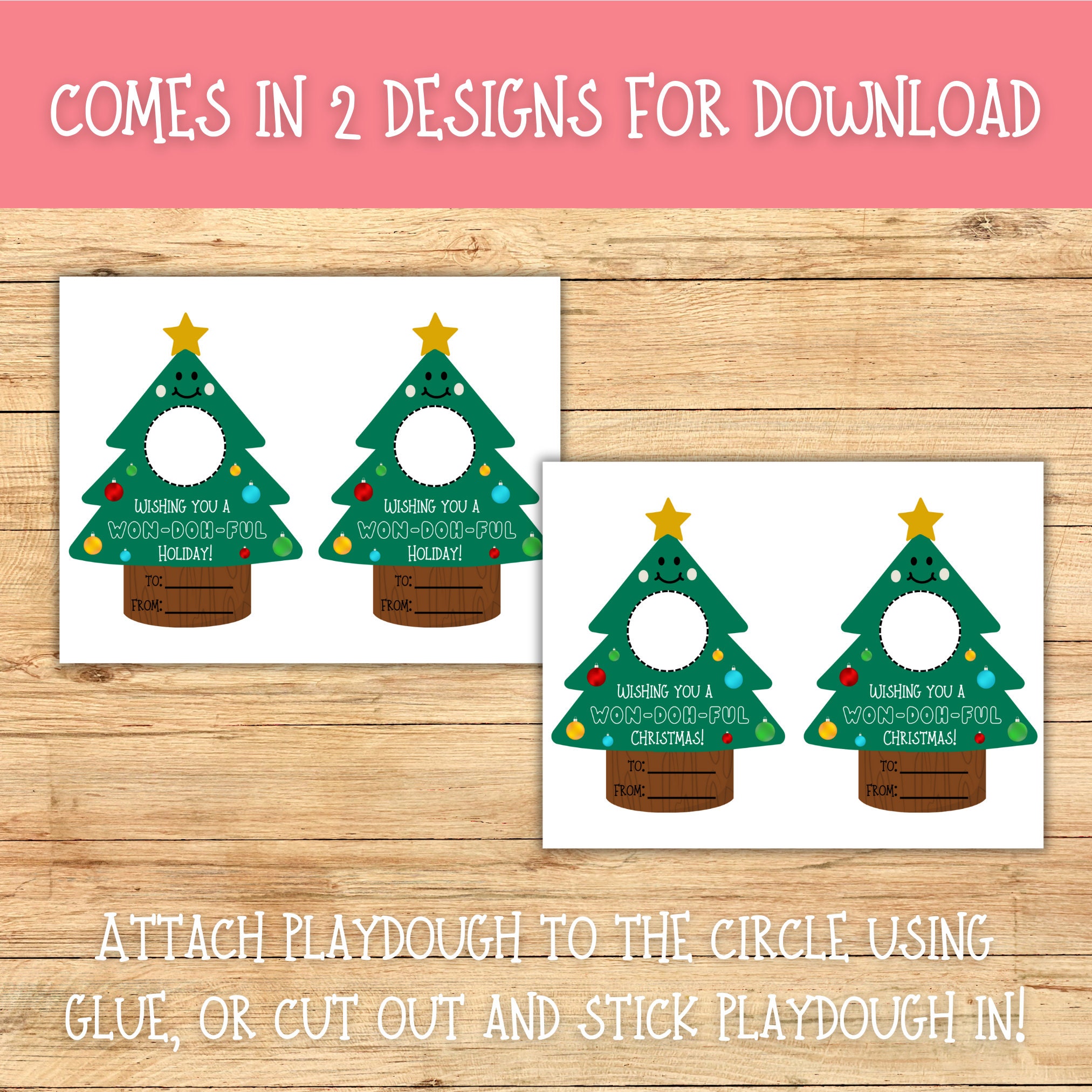 Christmas Gift Tag Printable | Classroom Favors | Christmas Play Doh ...