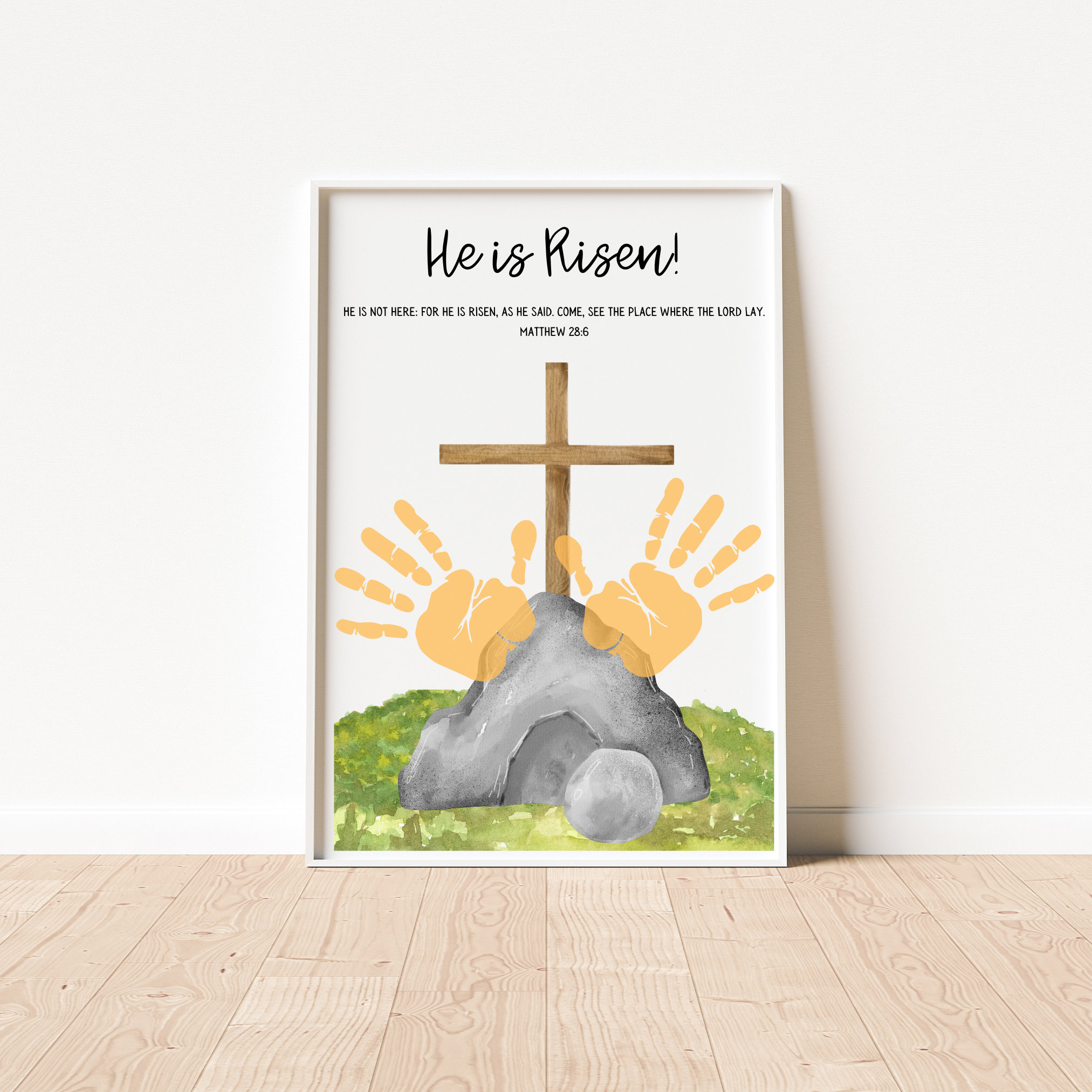 Easter Handprint Art | He Has Risen Easter Art | He is Risen 5 Minute ...