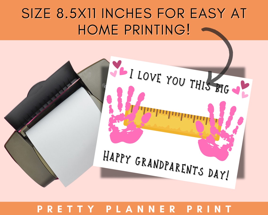 Grandparents Day Handprint Art | Grandparent Gift Keepsake | Gift for ...