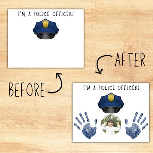 Preschool Police Craft | Police Officer Keepsake | Hero Handprint Art ...
