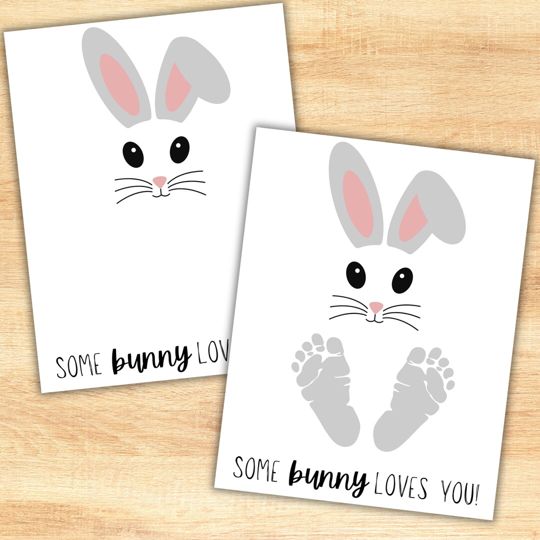 Easter Printable | "some-bunny Loves You" | Kids' Footprint Keepsake ...