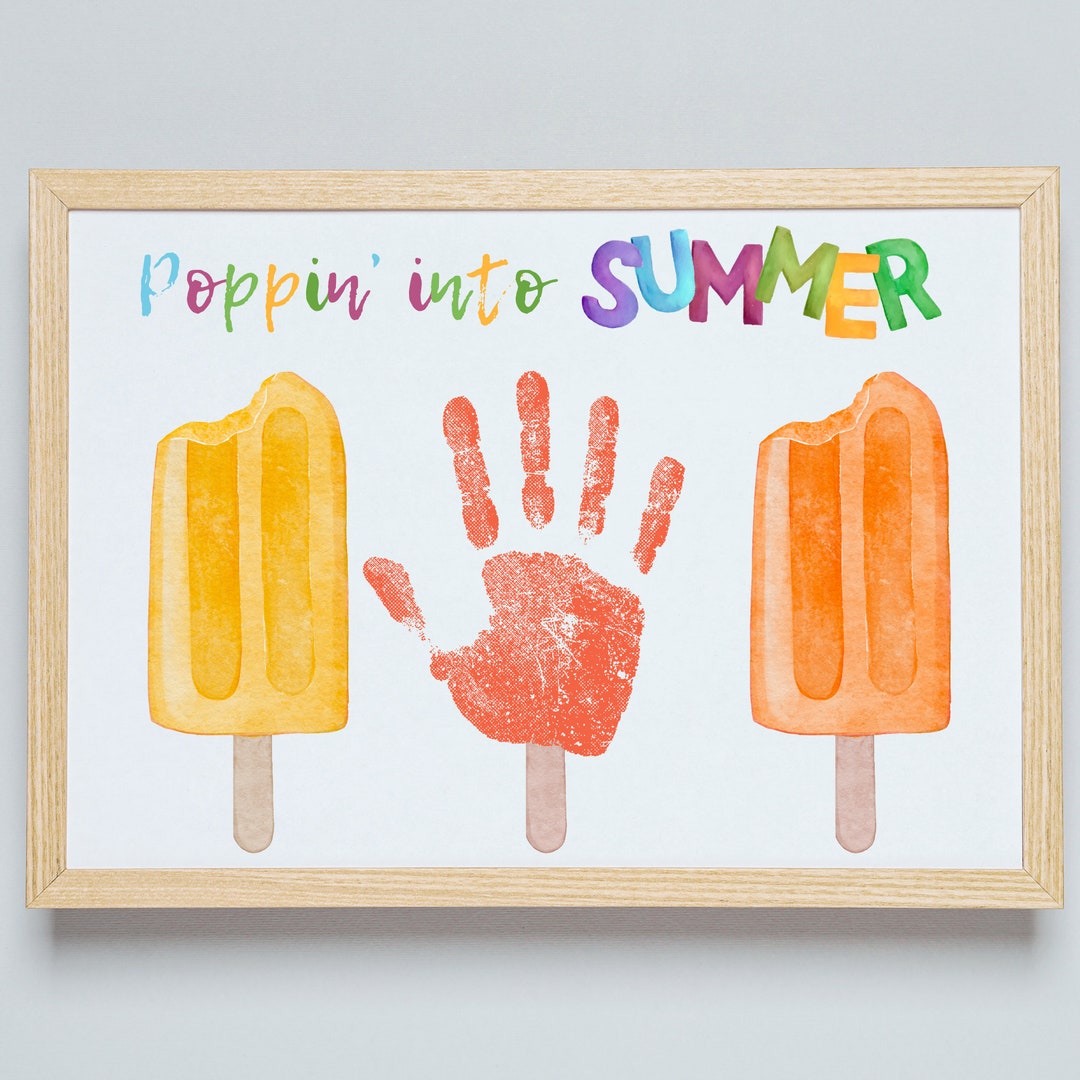 Summer Popsicle Handprint Art | Popsicle Art for Kids Craft ...