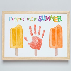 Summer Popsicle Handprint Art | Popsicle Art for Kids Craft ...