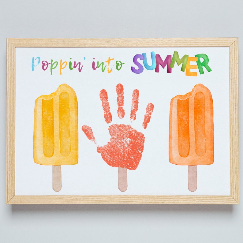 Summer Popsicle Handprint Art | Popsicle Art for Kids Craft ...