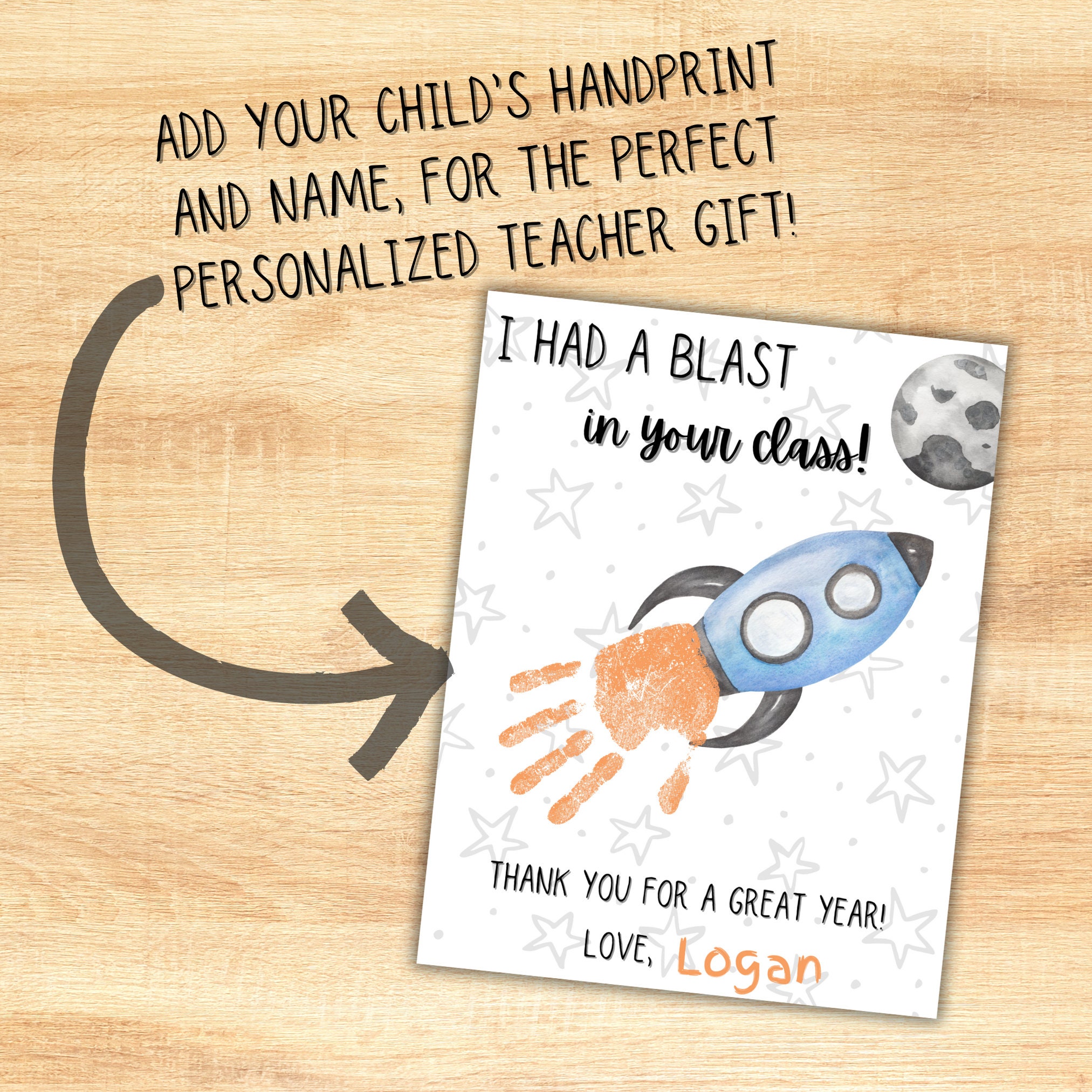 Teacher Appreciation Printable | I Had a Blast Handprint Art | Teacher ...