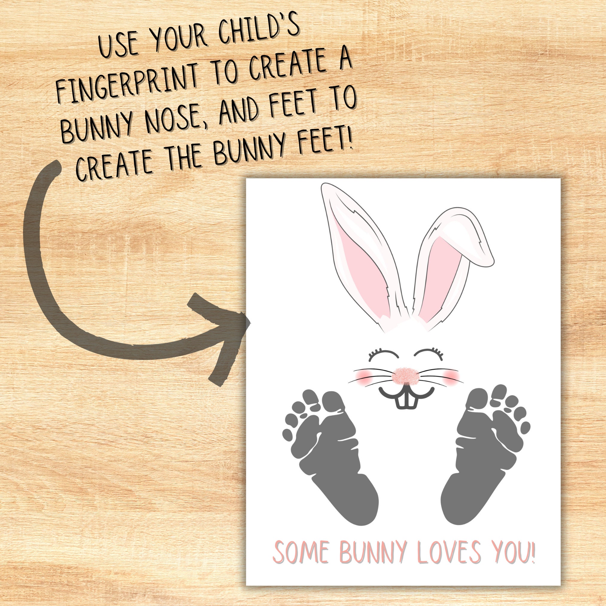 Easter Printable | Some-bunny Loves You | Kids' Footprint Keepsake ...