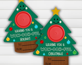 Christmas Gift Tag Printable | Classroom Favors | Christmas Play Doh ...